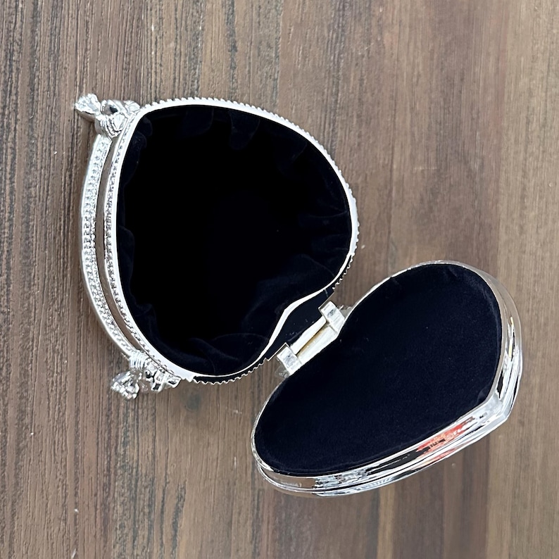 Personalized Victorian Silver Heart Jewelry Box - Custom Engraved ...