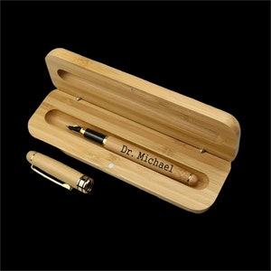Personalized Wood Ink Pen, Custom Engraved Fountain Pen Gift for Men ...