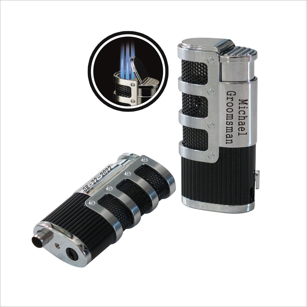 Personalized, Engraved Supernova Triple Jet Flame Torch Windproof ...