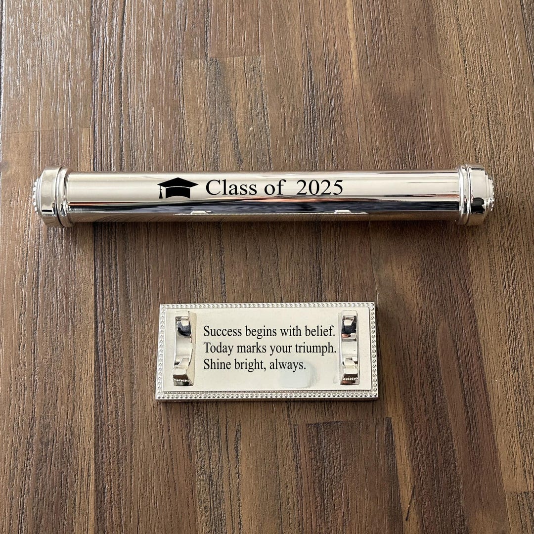 Engraved Silver Plated Graduation Certificate Holder – Keepsake Diploma ...