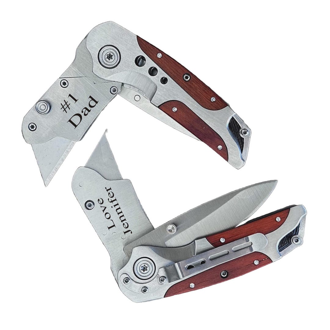 Personalized Box Knife Folding Utility Knife Cutter Multi Blade Custom ...