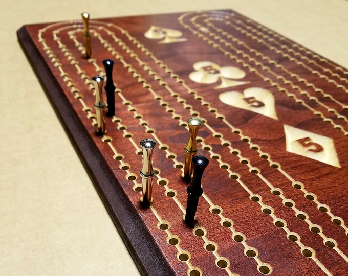 Extra Large Cribbage Board With Large Metal Pegs *** FREE SHIPPING in ...