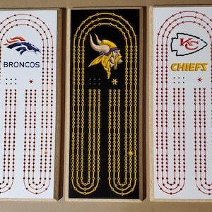 Custom Image Theme 2 or 3 Person Cribbage Boards for Sports Team or Any ...