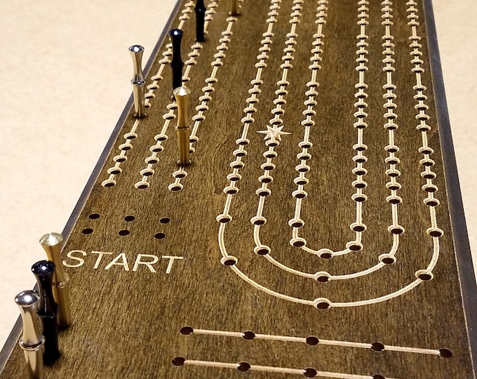 Extra Large Cribbage Board With Large Metal Pegs *** FREE SHIPPING in ...