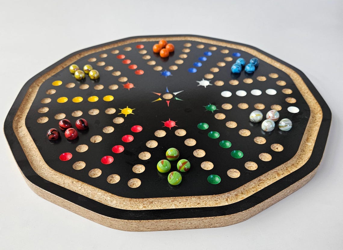 18" Aggravation/fast Track Board Out of Black Melamine With 5/8 ...