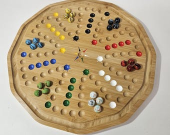 15" Aggravation Board With Standard 5/8" Marbles, Double Sided With ...
