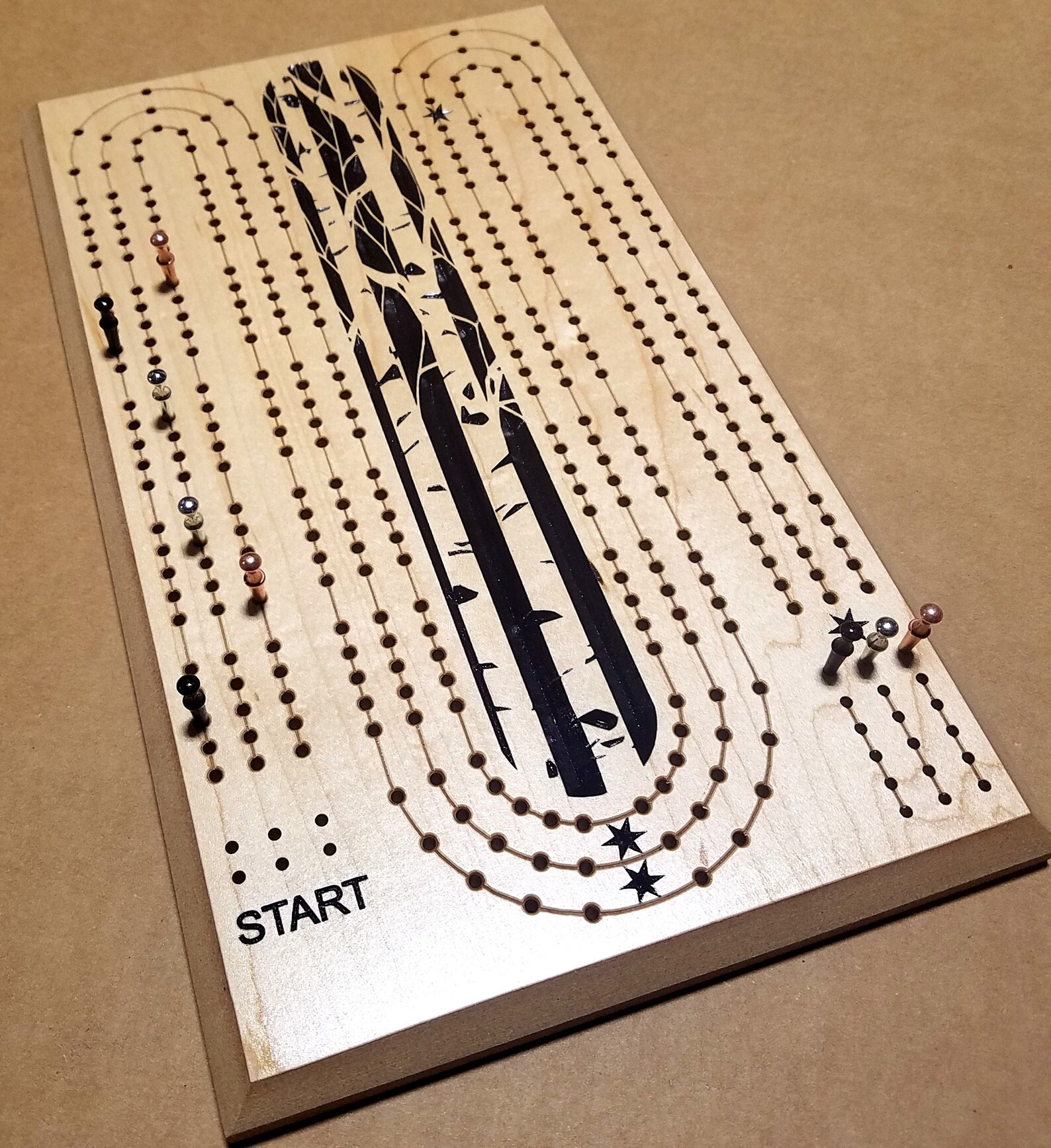 Standard Size Aspen/birch Tree Cribbage Board | Etsy