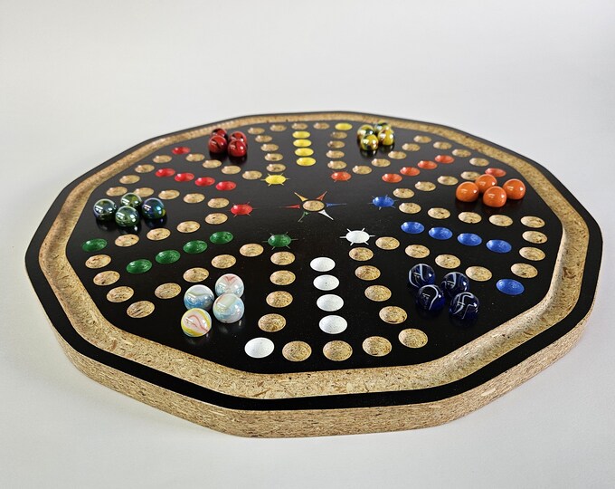 15" Aggravation Board With Standard 5/8" Marbles, Double Sided With ...