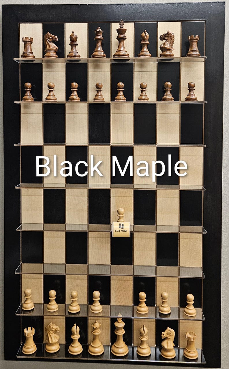 Custom Size Vertical Wall Mounted Straight up Chess Board for Your ...