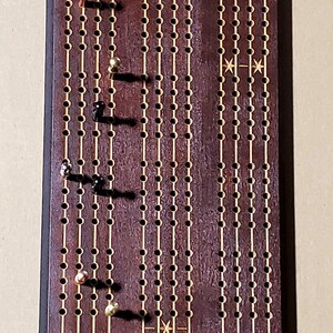 4 Person Extra Large Cribbage Board With Large Metal Pegs, *** FREE ...