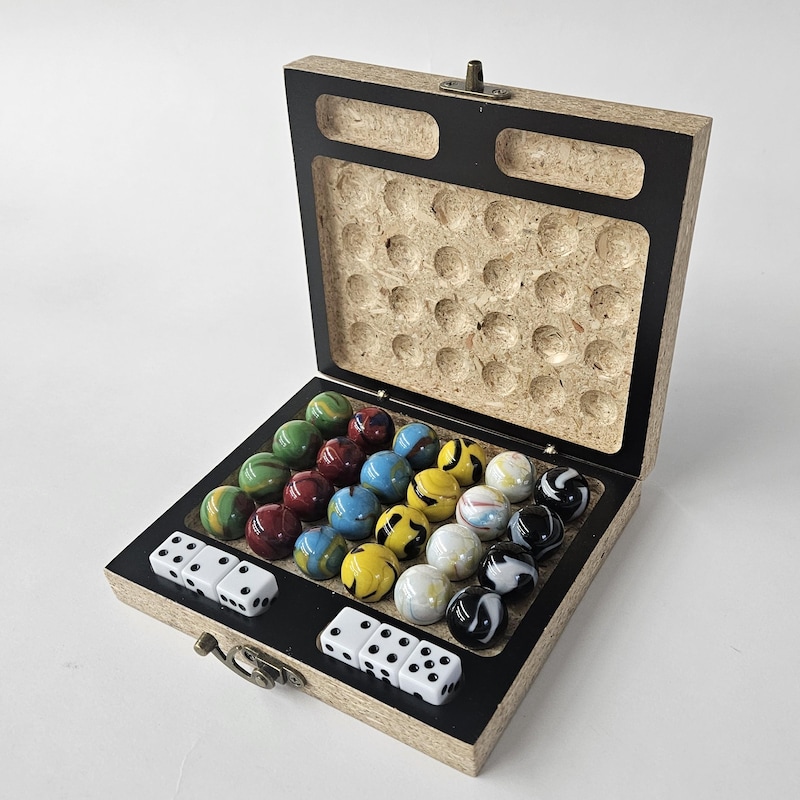 Dice and Marble Box - Etsy