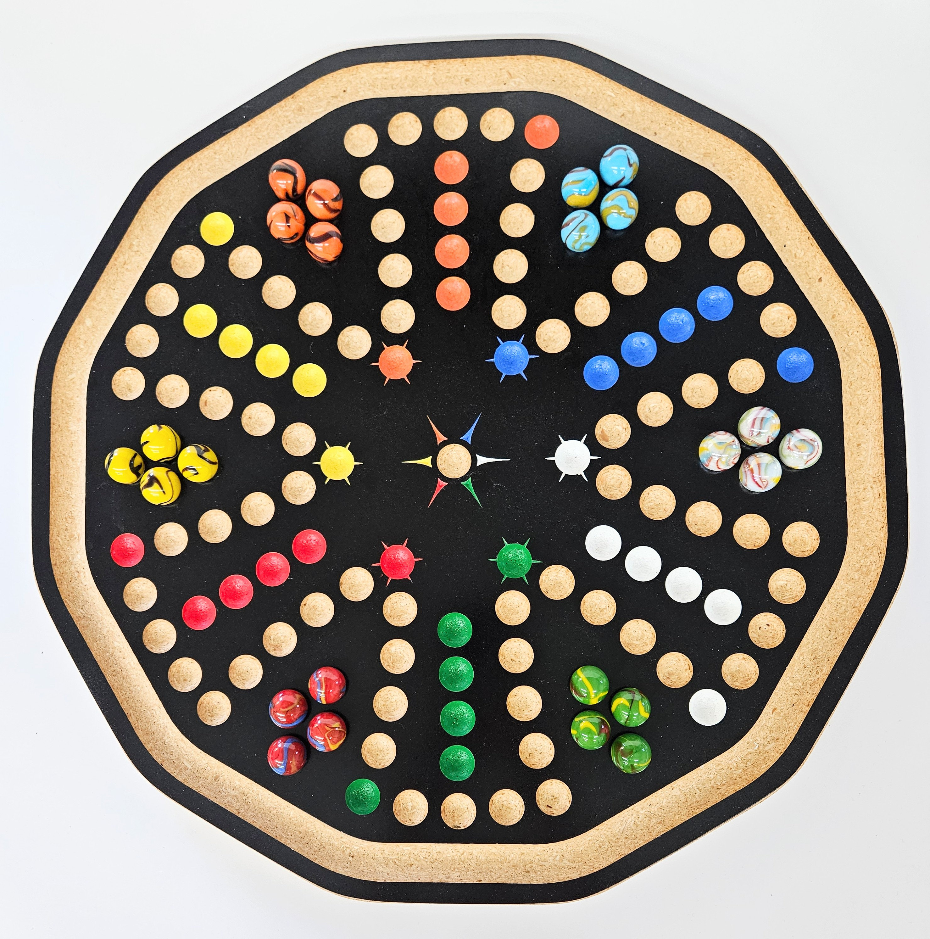20” Aggravation Wahoo Marble Board Black Melamine Double Sided Fast ...