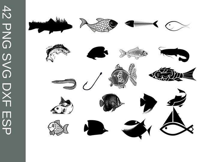 150+ FISH SVG BUNDLE, Fishing Svg, Fish Svg, Fisherman Svg, Fish ...