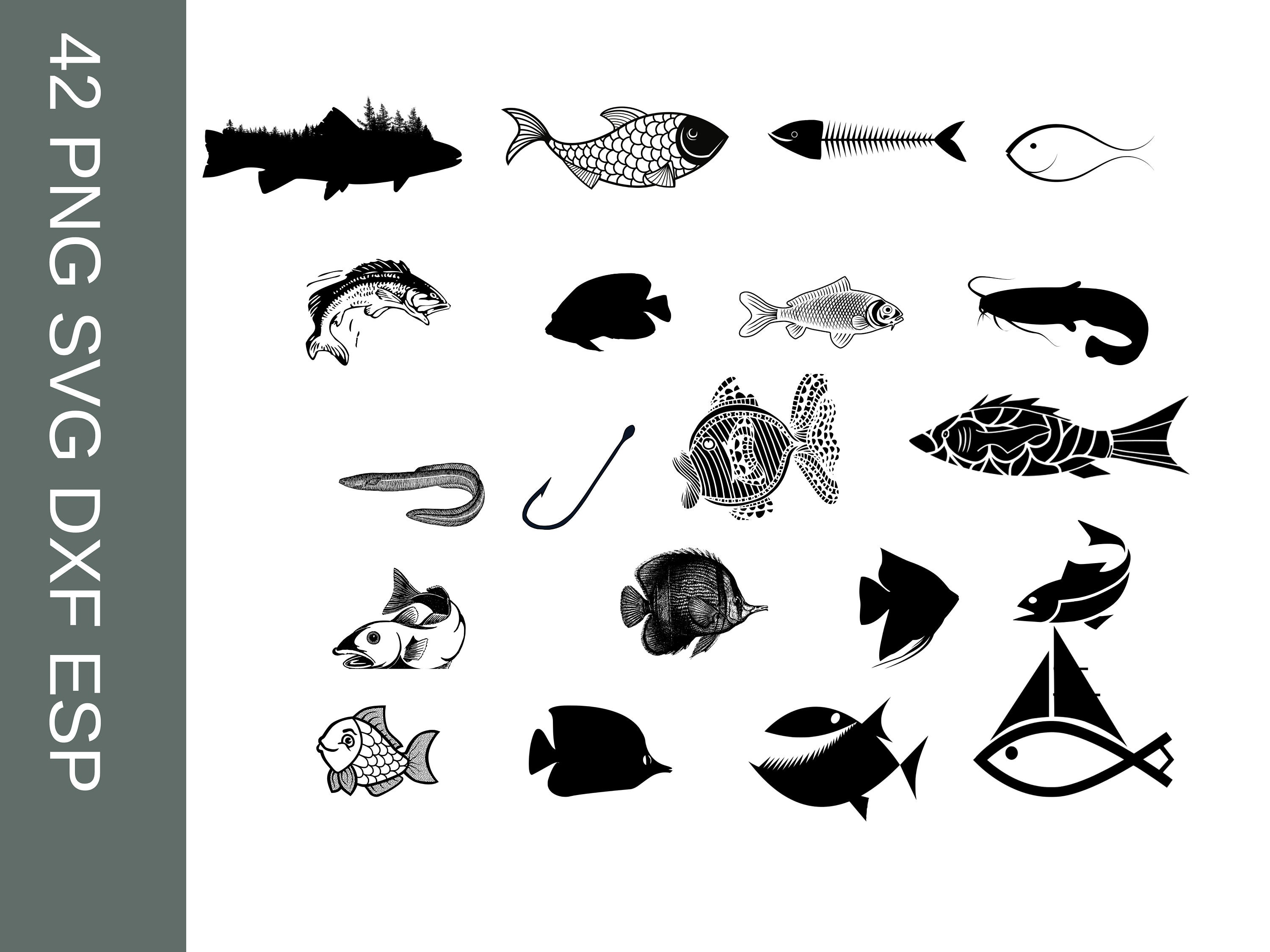 Fish SVG / Fish SVG Bundle / Silueta de pescado / Archivo de corte de ...
