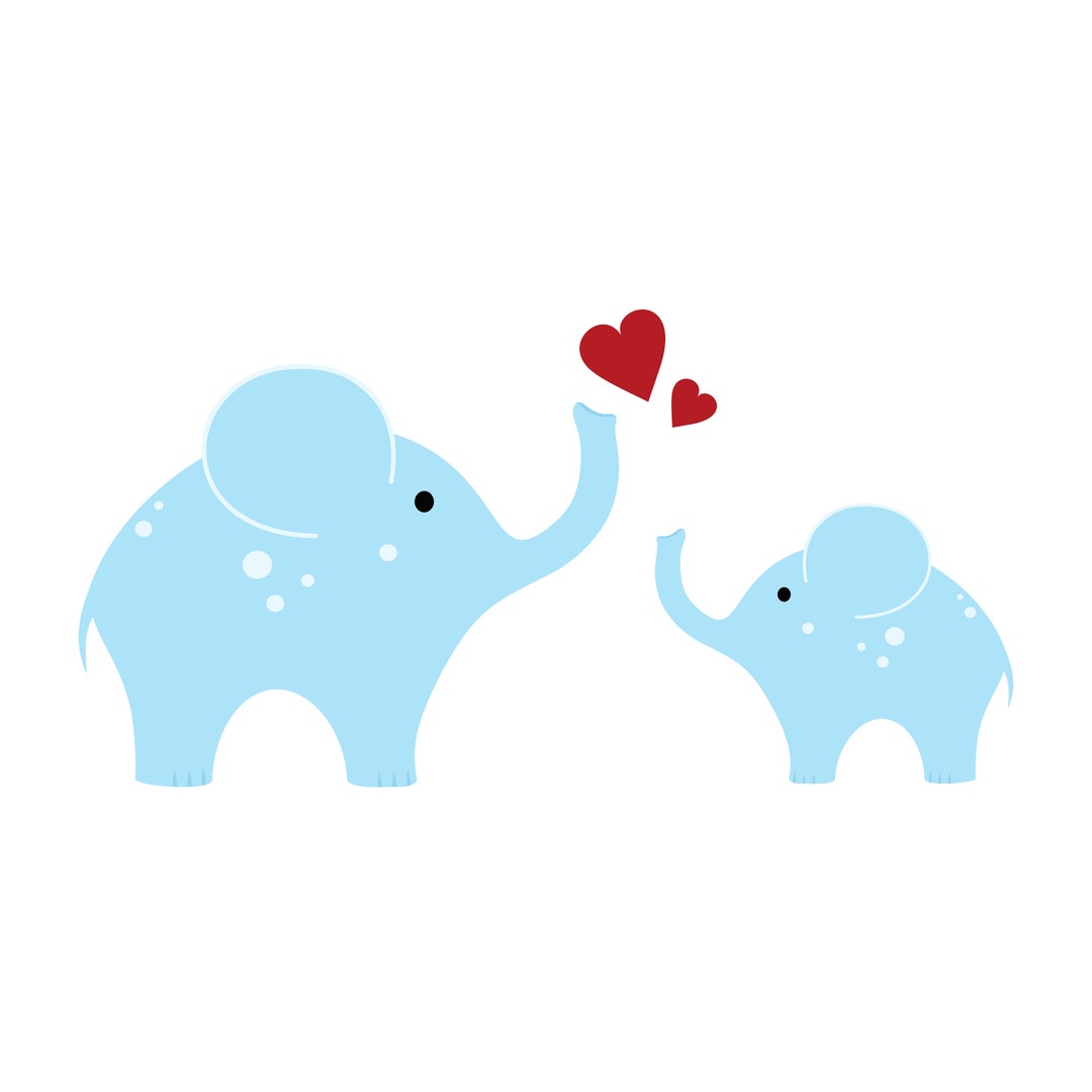 Baby Elephant Svg Mommy, Brother, Elephant Love, Layered Cutting File ...