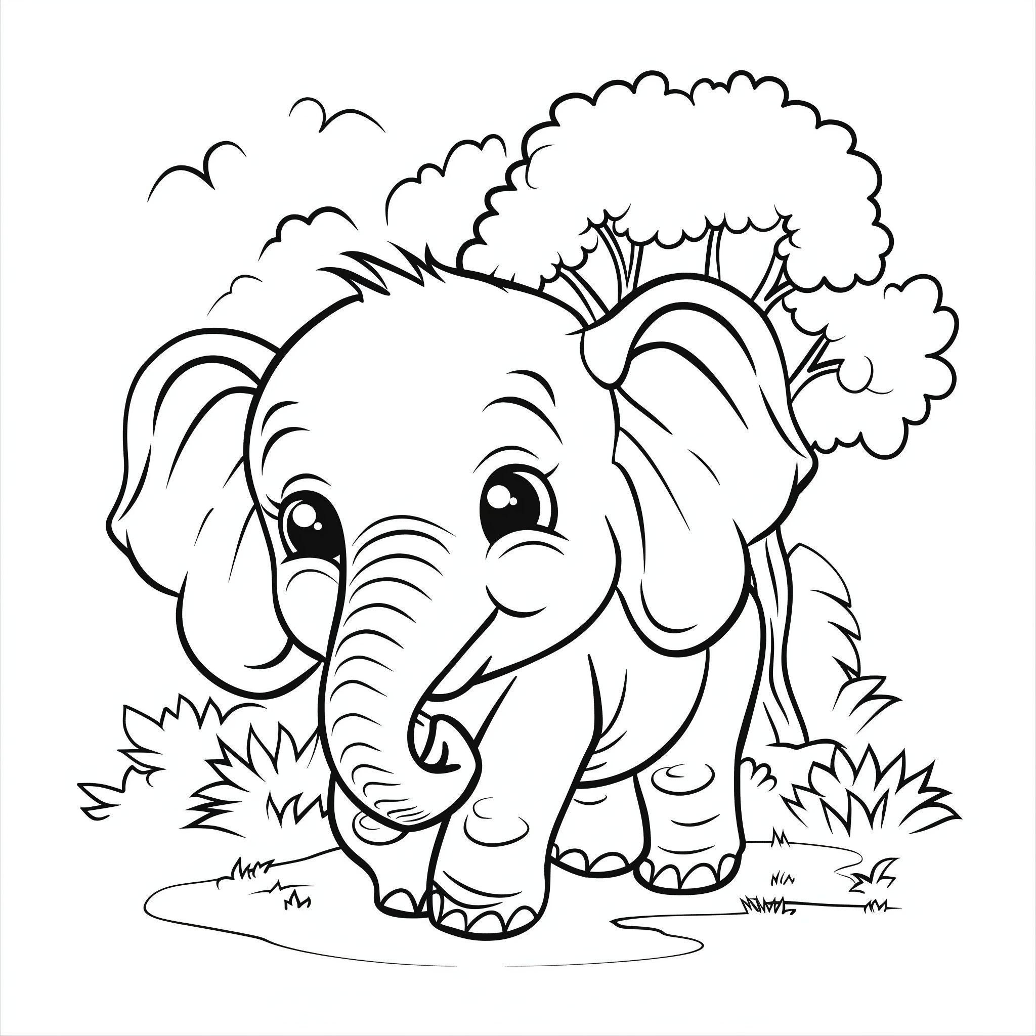 Cute Elephant Baby , 80 Printable Coloring Pages for Kids and Adults ...