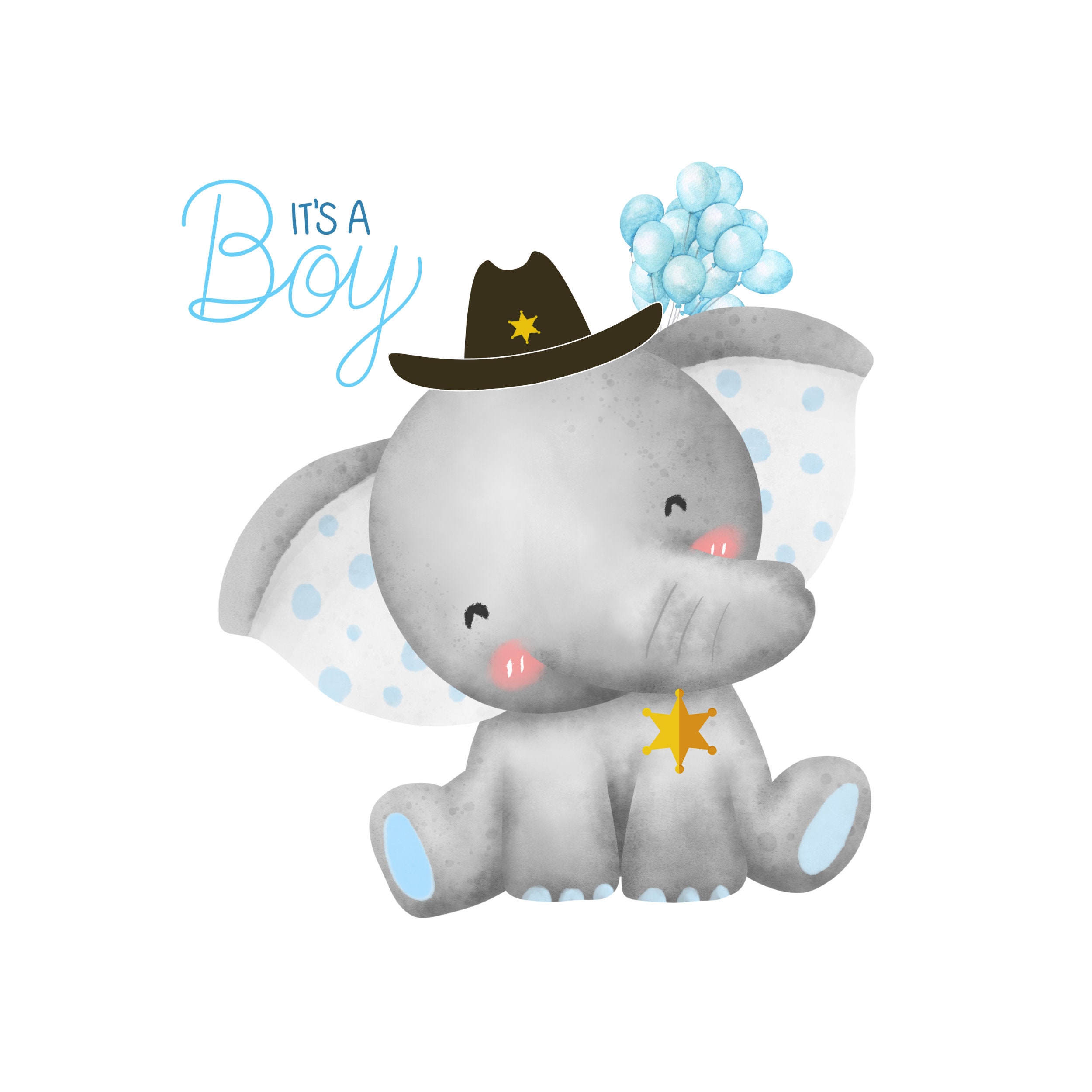 Elephant Svg File Boy Elephant Clip Art Cricut Print and - Etsy