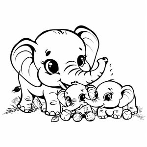 Cute Elephant Baby , 80 Printable Coloring Pages for Kids and Adults ...