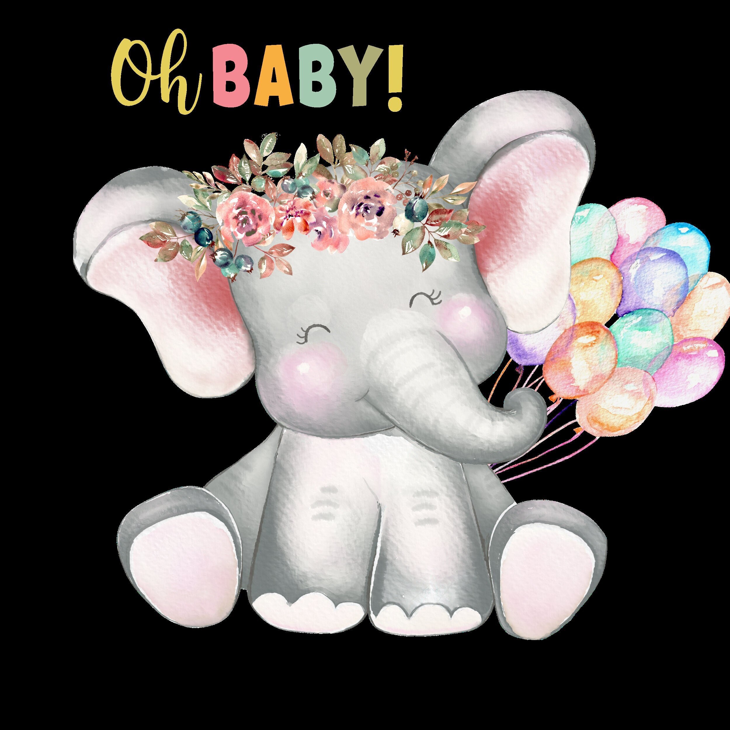 Elephant Svg File, Pink Elephant Clip Art, Girl Cricut Print and Cut ...