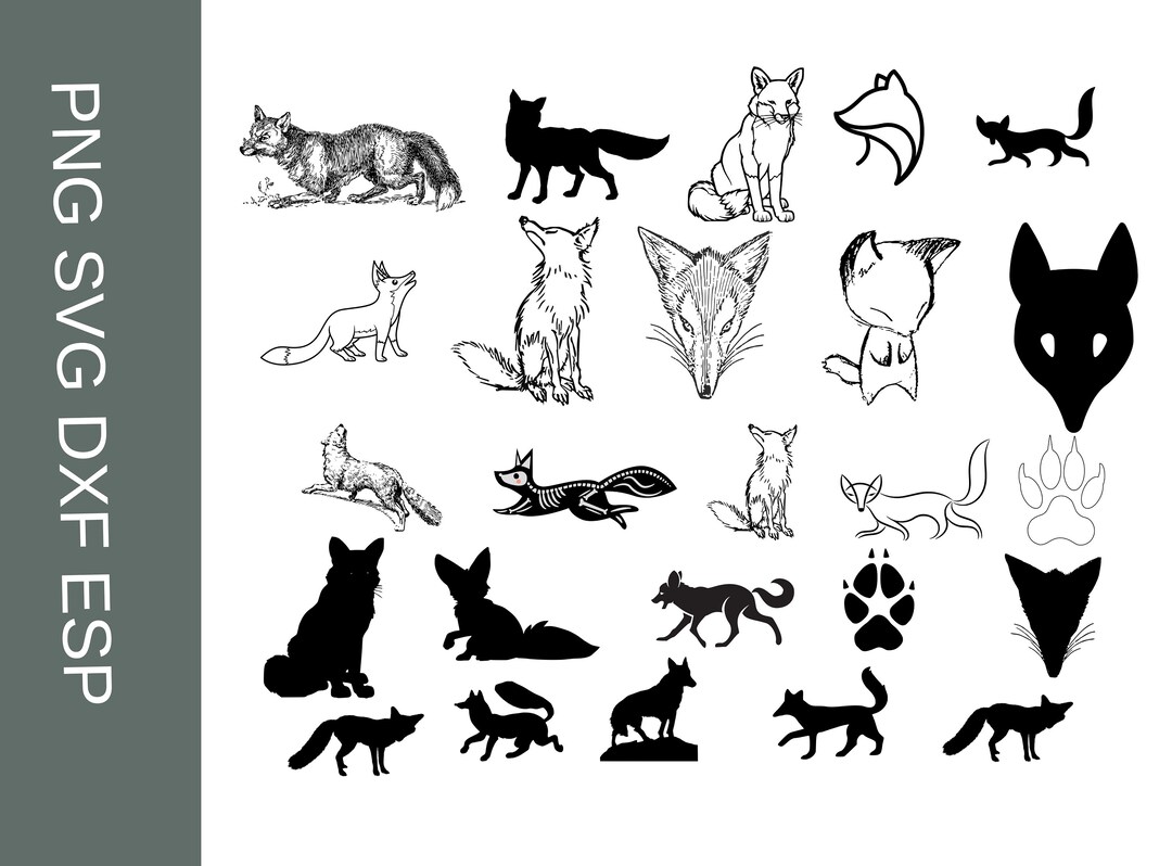 40 Fox SVG Bundle, Fox Dxf, Fox Png, Fox Eps, Fox Vector, Fox Cut Files ...