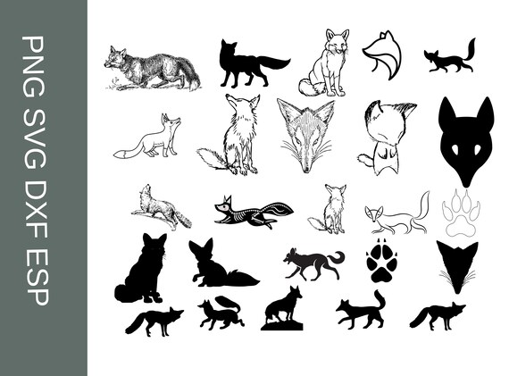40 Fox SVG Bundle Fox Dxf Fox Png Fox Eps Fox Vector Fox - Etsy