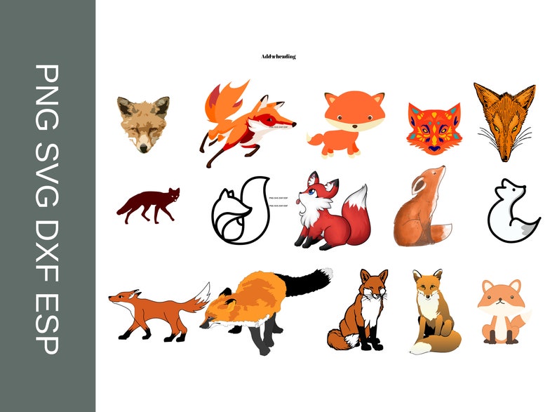 40 Fox SVG Bundle, Fox Dxf, Fox Png, Fox Eps, Fox Vector, Fox Cut Files ...