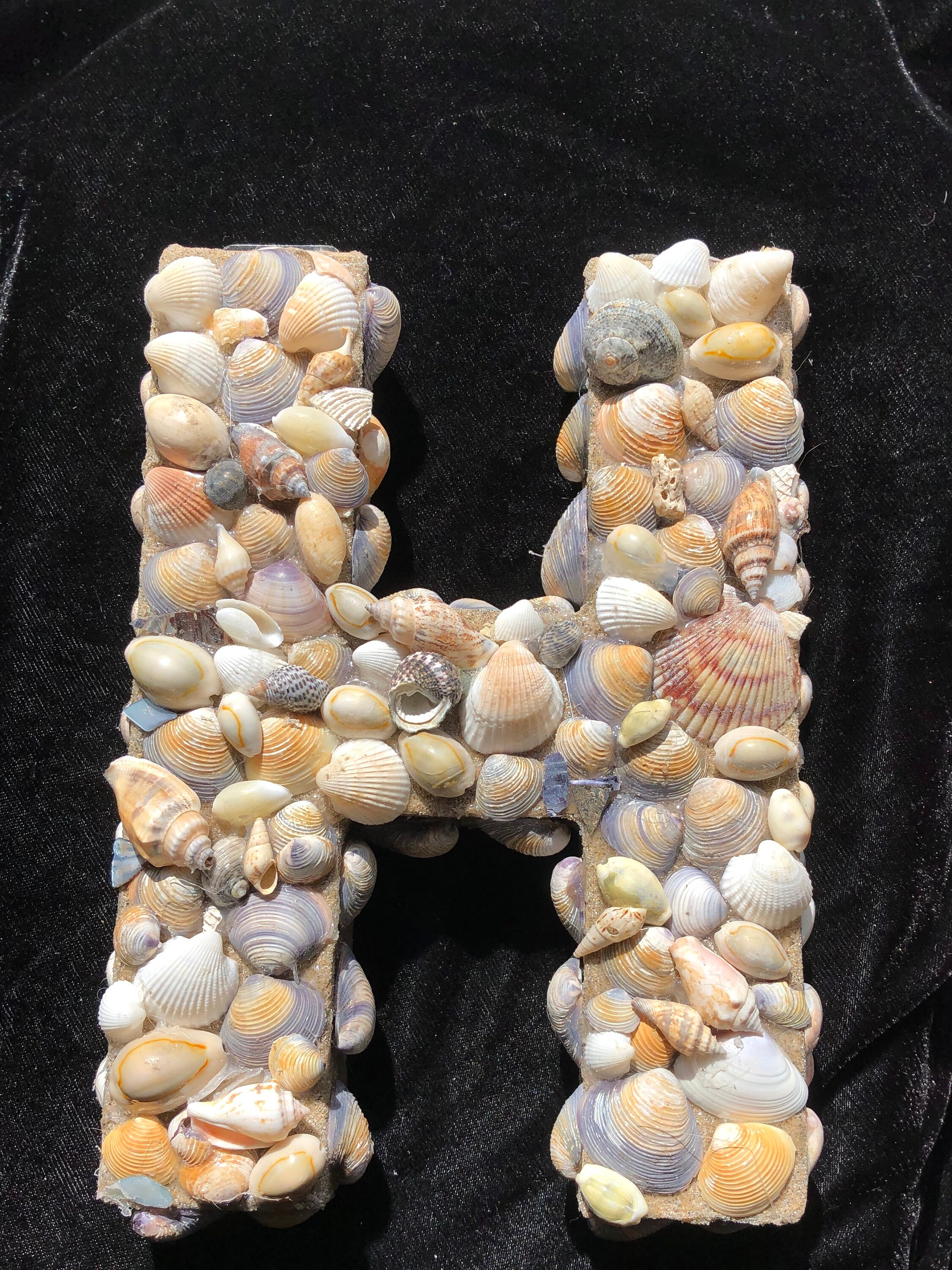 Letter H Sea Shell Natural Beige White Wedding Baby Decor - Etsy