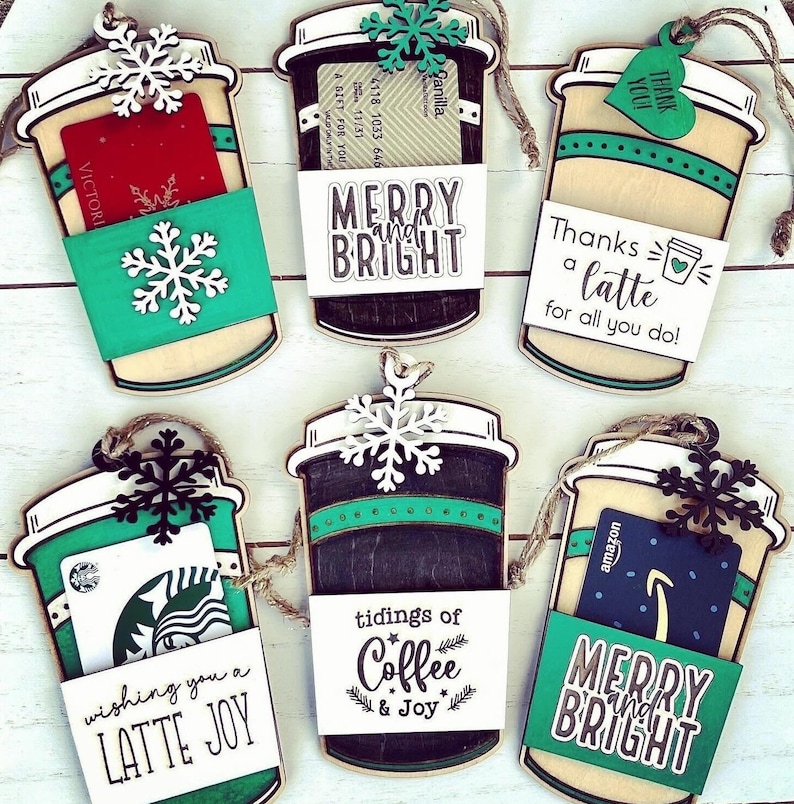 Starbucks Inspired Gift Card Holder, Christmas Gift Card Holder, Money ...