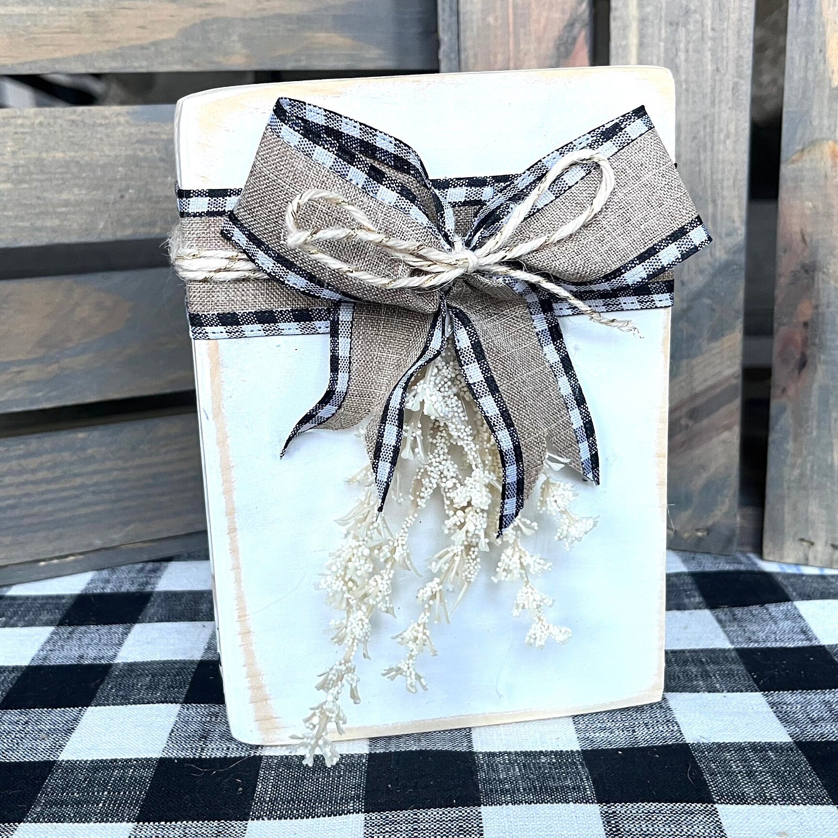 Faux Wood Book Stack, Fall Farmhouse Coffee Bar Décor, Shelf Décor ...