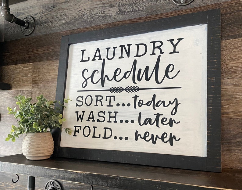 Laundry Sign Farmhouse Decor Rustic Sign Farmhouse Sign | Etsy