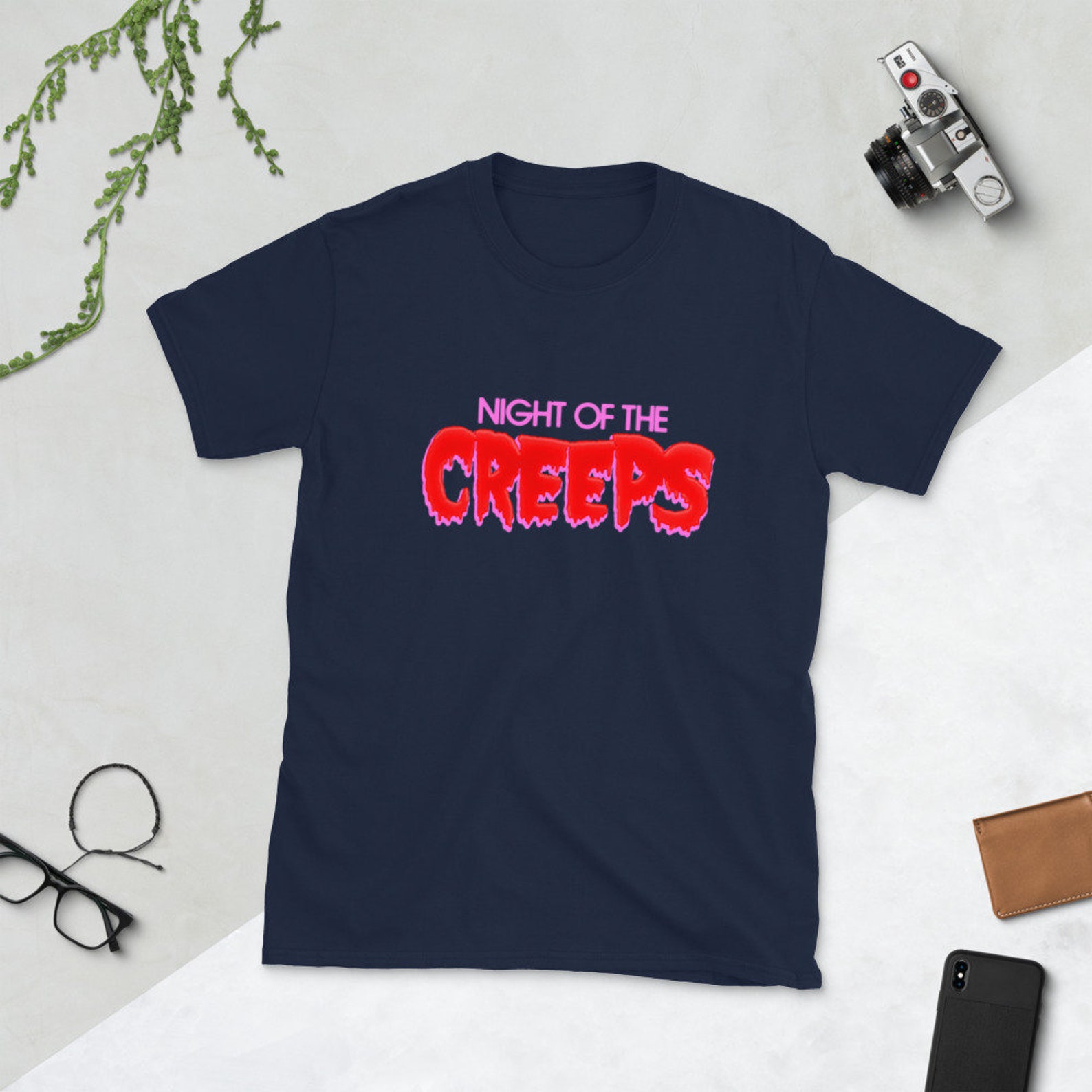 Night of the Creeps Title Card Horror 80's Short-sleeve - Etsy