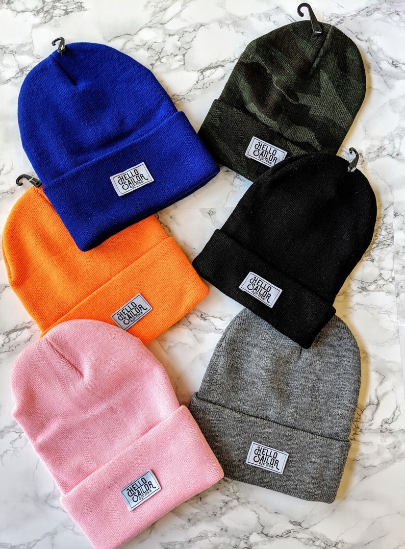 Beanies Hats With Logo Multicolor Winter Skullcap - Etsy