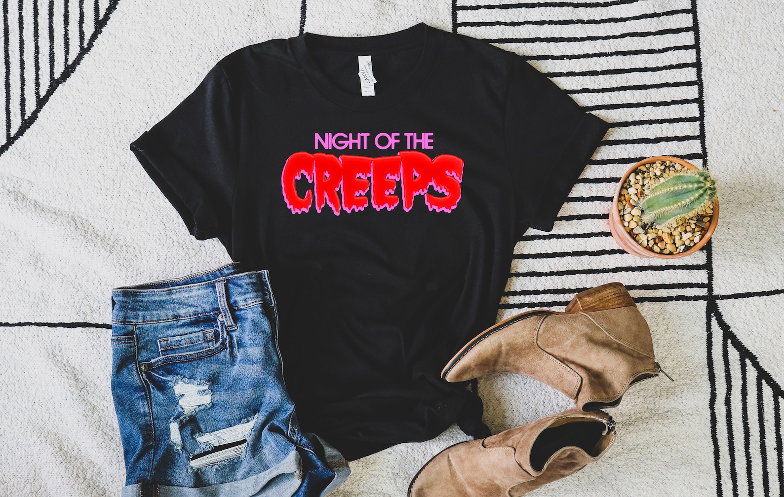 Night of the Creeps Title Card Horror 80's Short-sleeve - Etsy