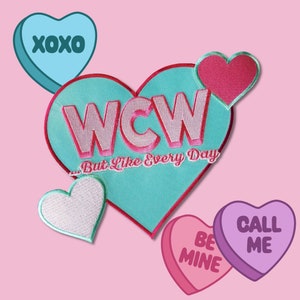 Woman Crush Wednesday Large Woven Heart Back Patch 90s Feminism Cute ...