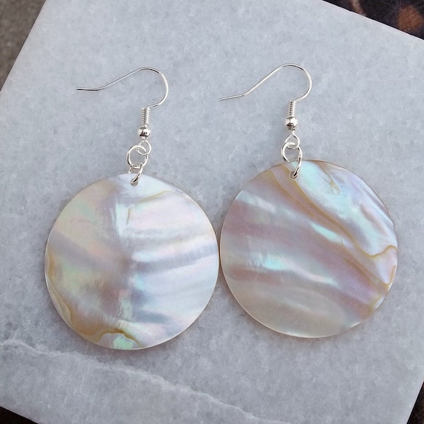 White Shell Earrings - Etsy
