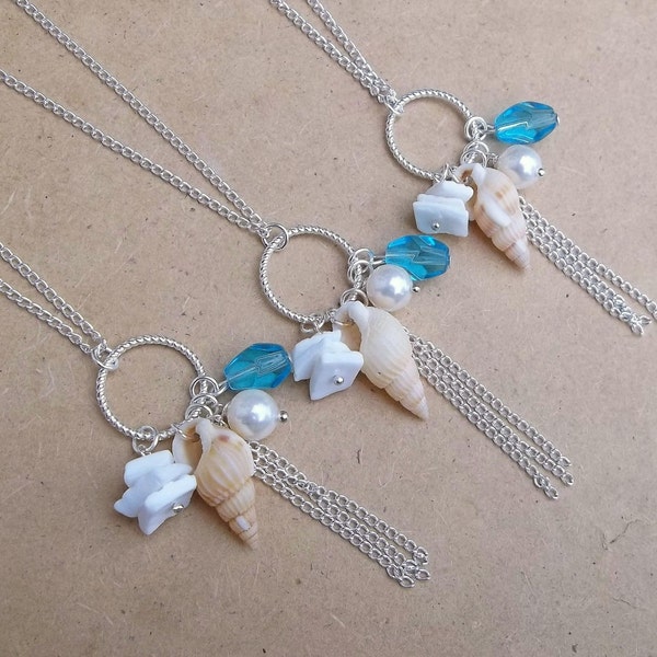 Seashell and Tassel Necklace - Etsy