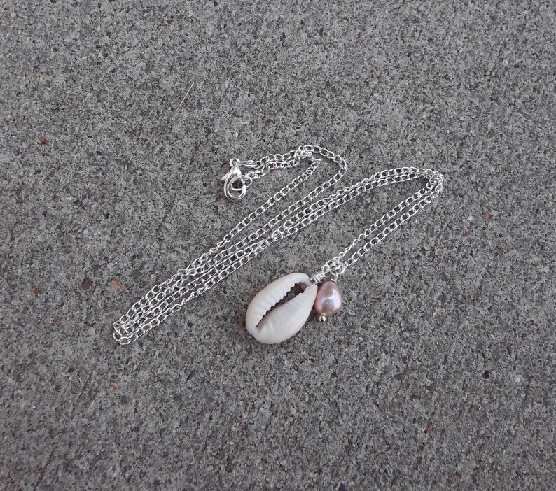 Real Natural Cowrie Shell Seashell Light Pink Freshwater Pearl | Etsy
