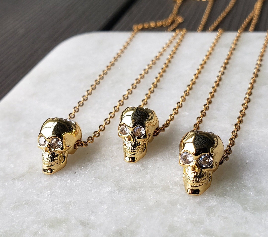 Edgy Punk Rock Goth Gothic Pirate Island Floating Cubic Zirconia 18k ...