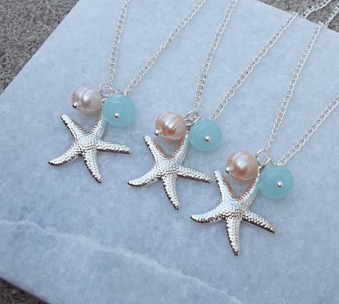 Real Natural Champagne Freshwater Pearl Ocean Blue Aquamarine Gemstone ...