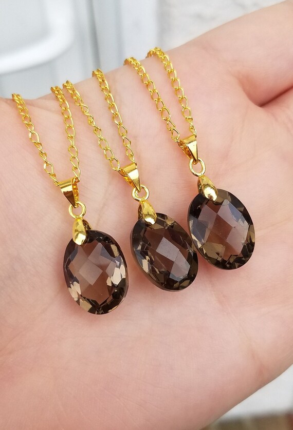 Real Natural Sparkling Chocolate Brown Oval Diamond Cut Smoky | Etsy