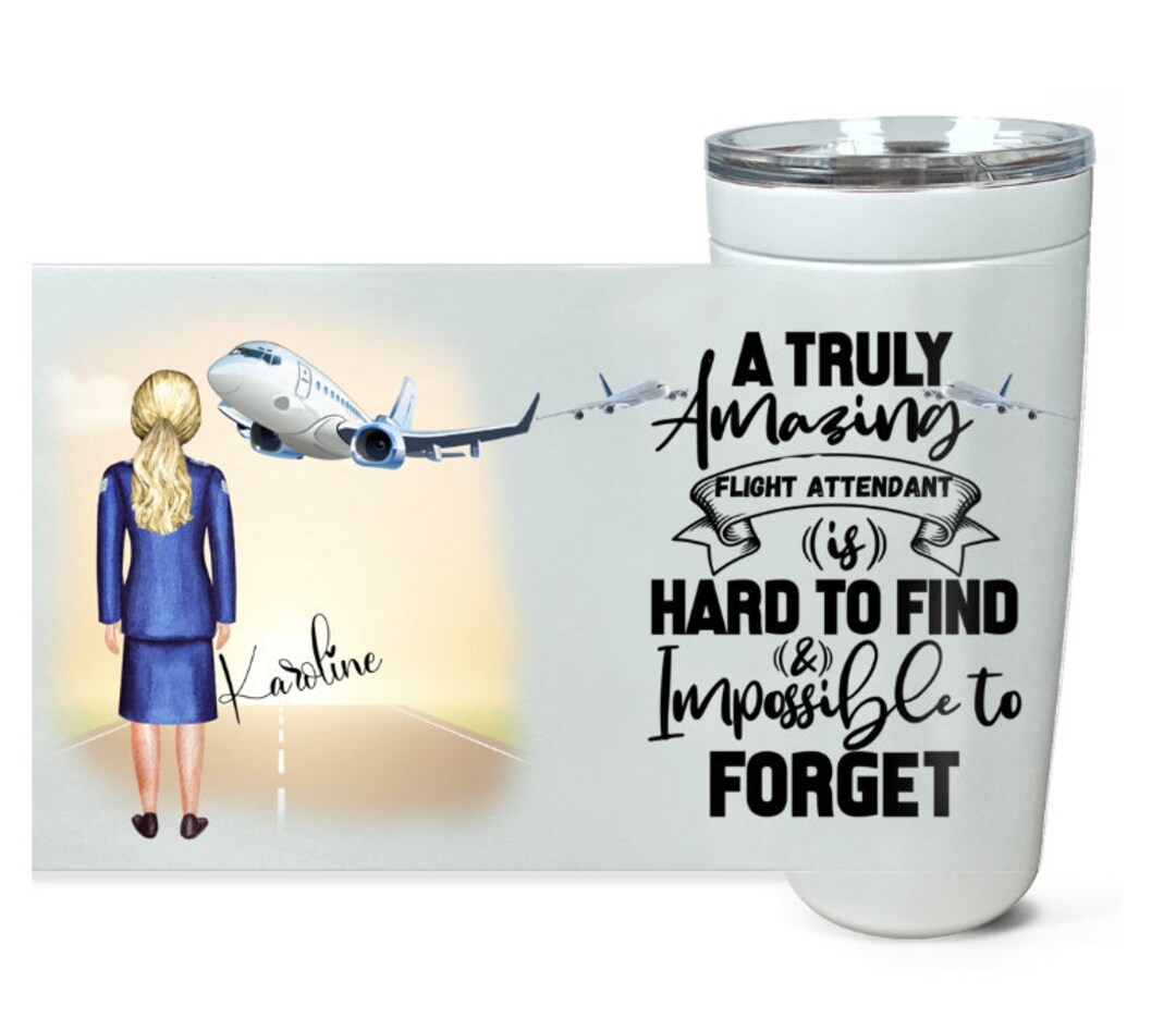 Flight Attendant, Flight Attendant Gift, Personalized Tumbler, Airline ...