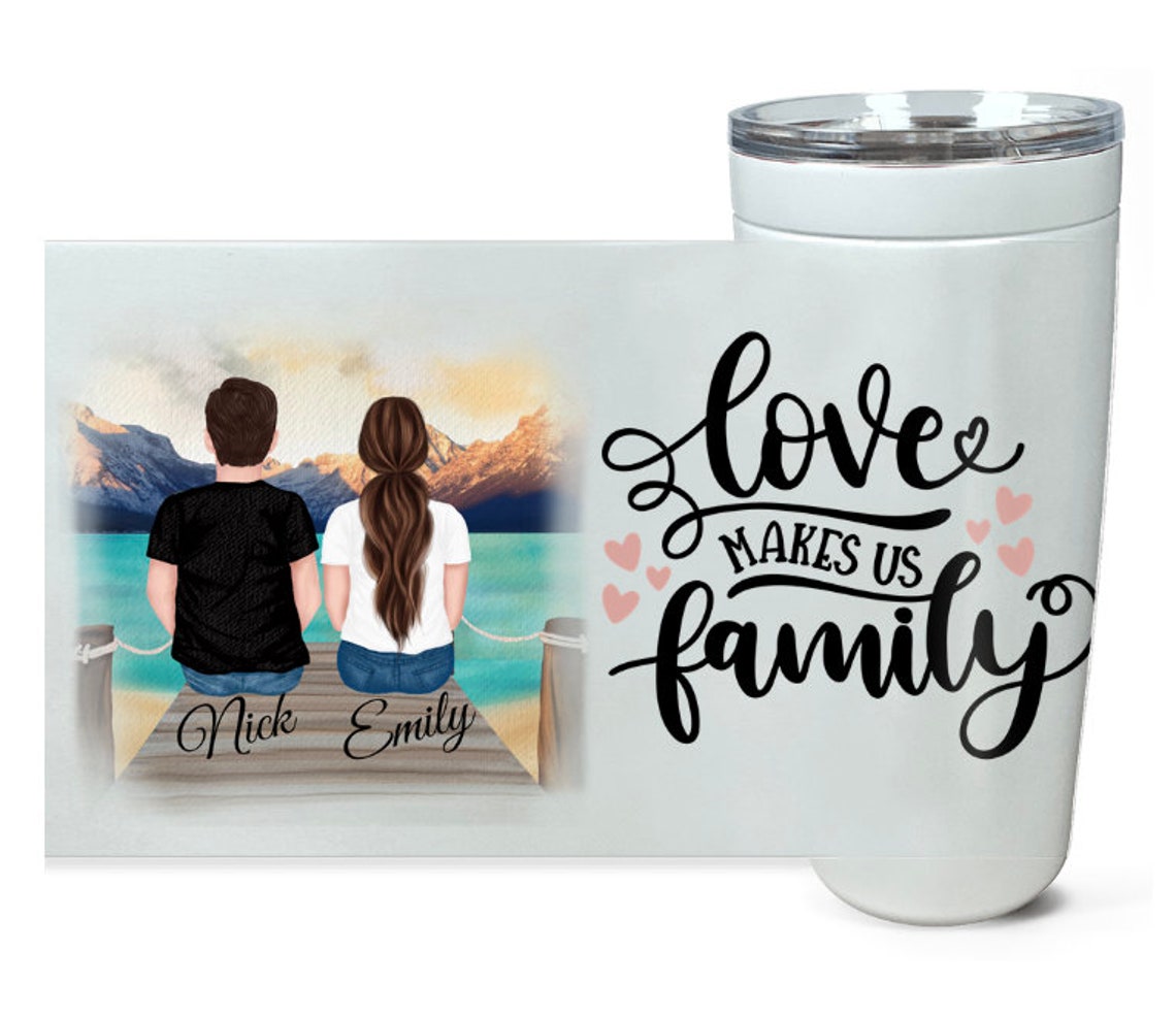 Custom Couple Tumbler Personalized Wedding Gift Long - Etsy