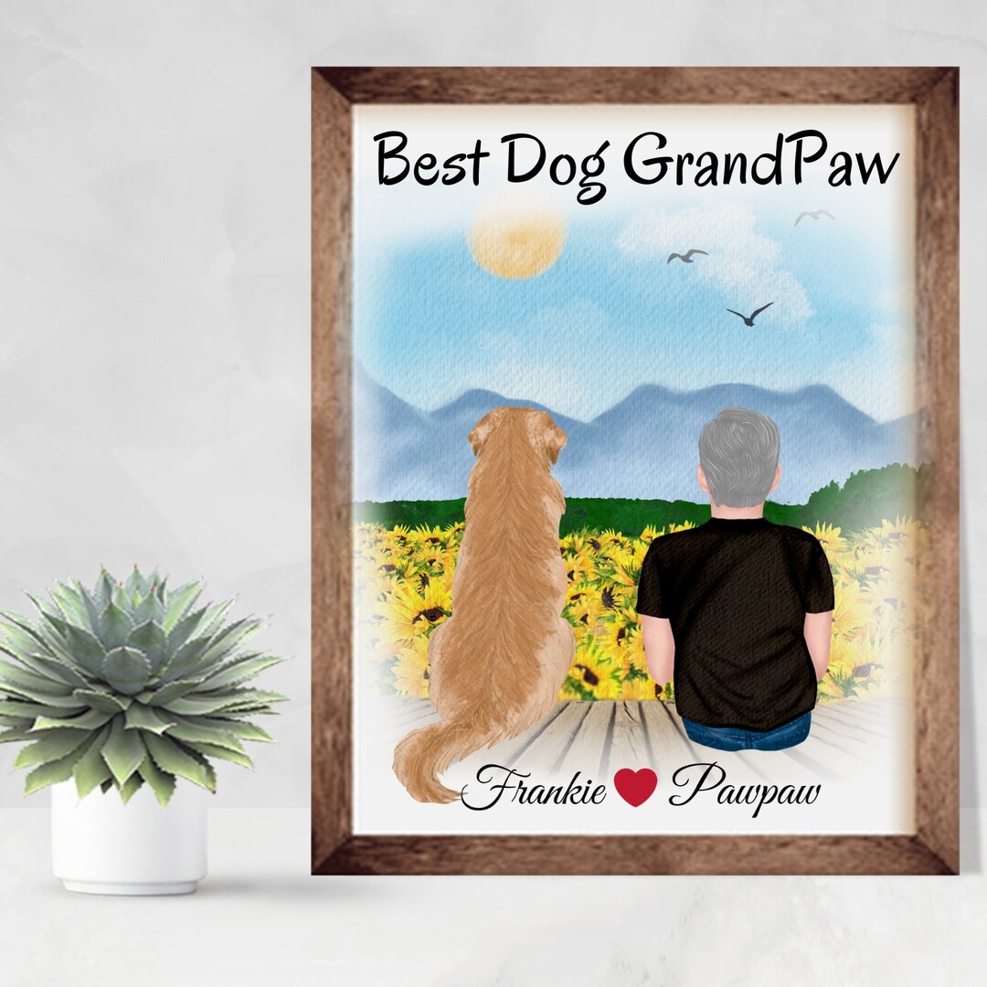 Dog Grandpa Digital Download Print, Dog Dad Printable Art, Dog Grandpa ...