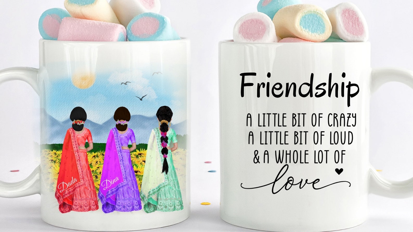 Hindu Best Friends Mug, Friendship Gift, Indian Friend Gift, Hindu Gift ...