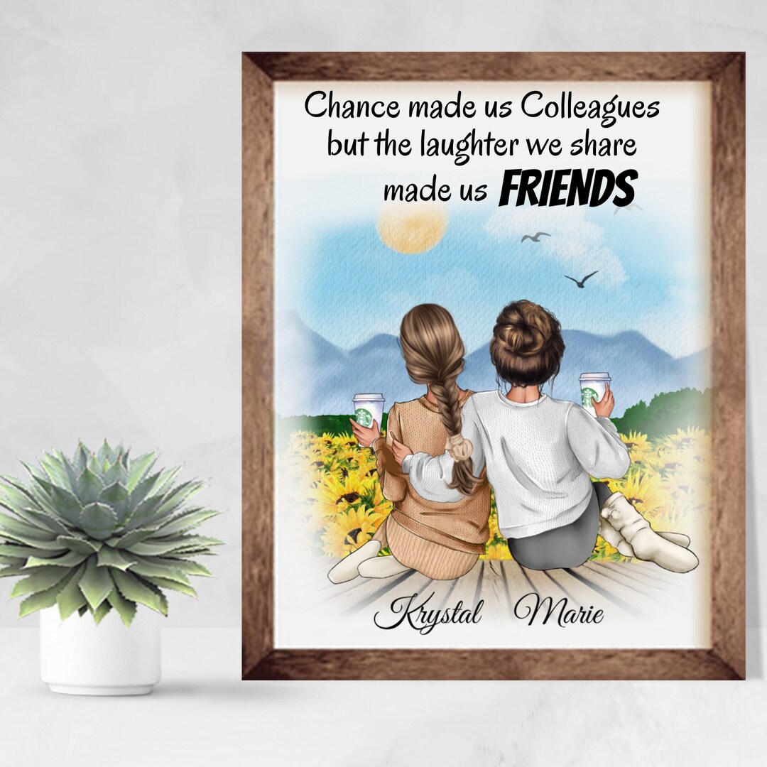 Work Besties Digital Download Print,gift for Colleague, Retirement Gift ...