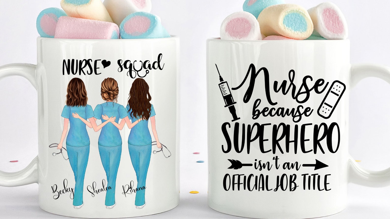 Nurse Best Friends Mug.saving Lives Together.nurse Gifts.personalized ...