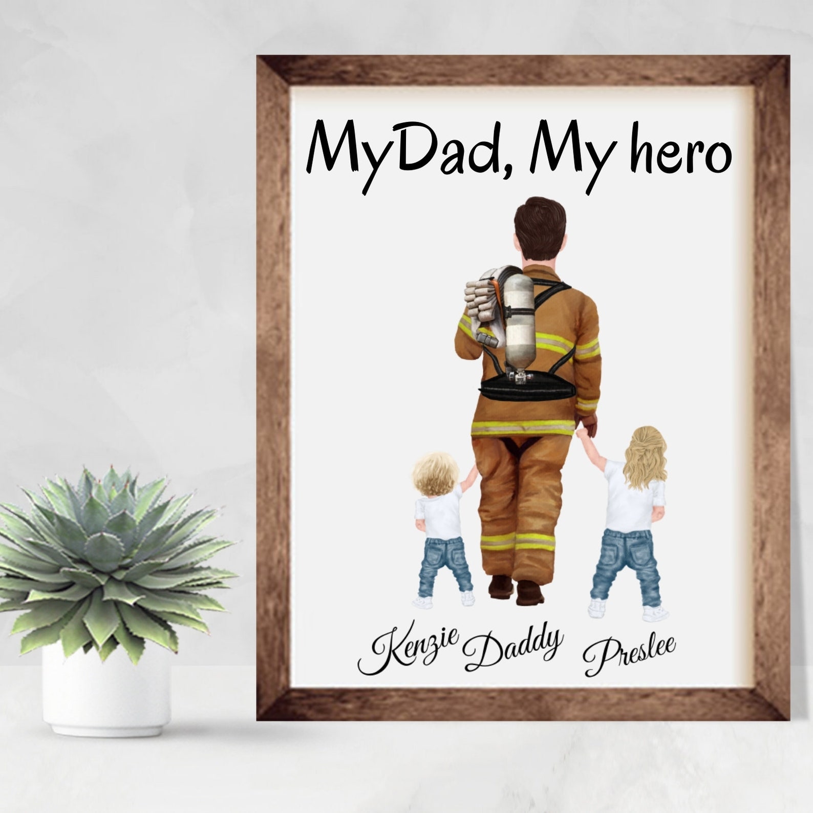PRINTABLE Firefighter Gift Firefighter Art Firefighter Dad - Etsy