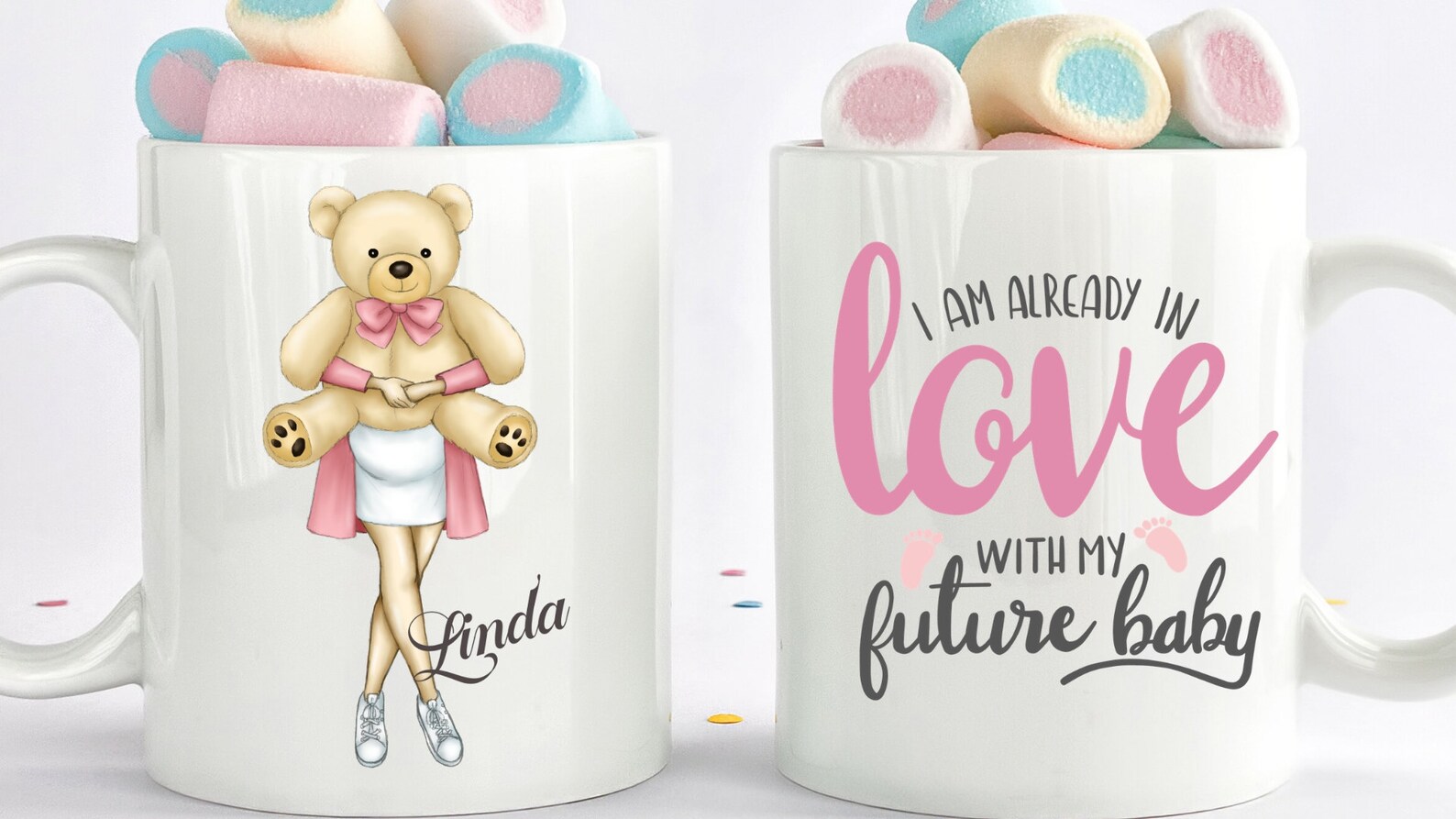 Custom Pregnancy Coffee Mug - New Mom Gift - Mom Coffee Mug - Pregnancy ...