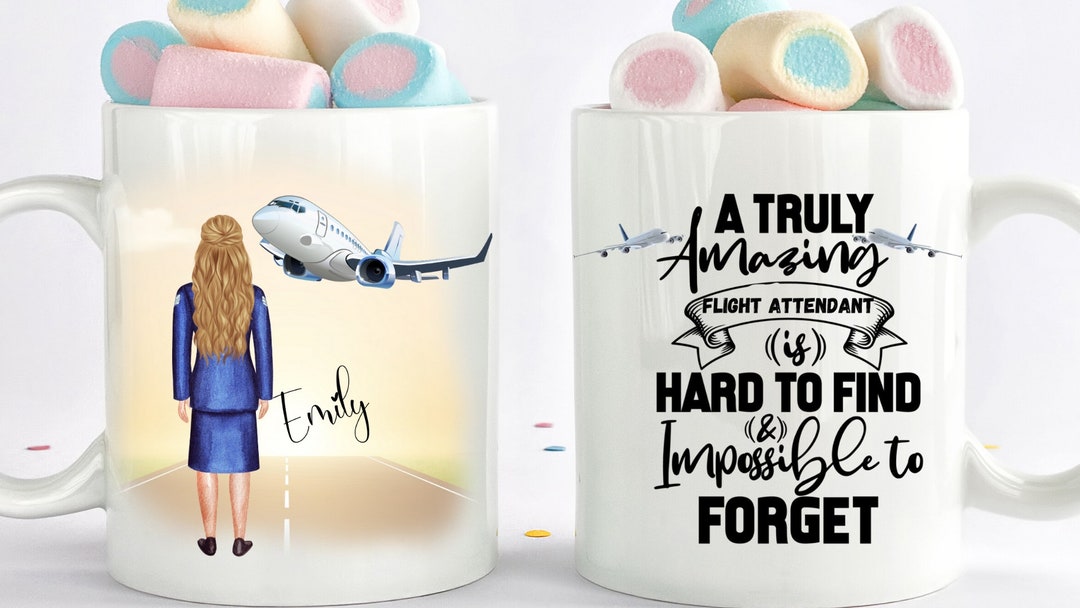 Personalized Flight Attendant Mug for Women - Flight Attendant Gift ...
