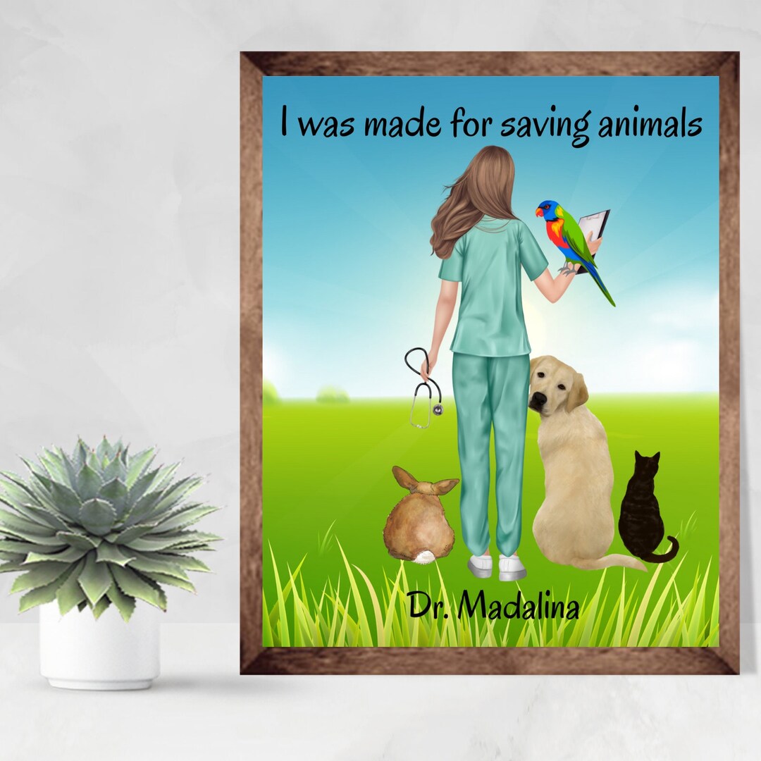 Vet Digital Download Print, Veterinarian Downloadable Gift, Printable ...